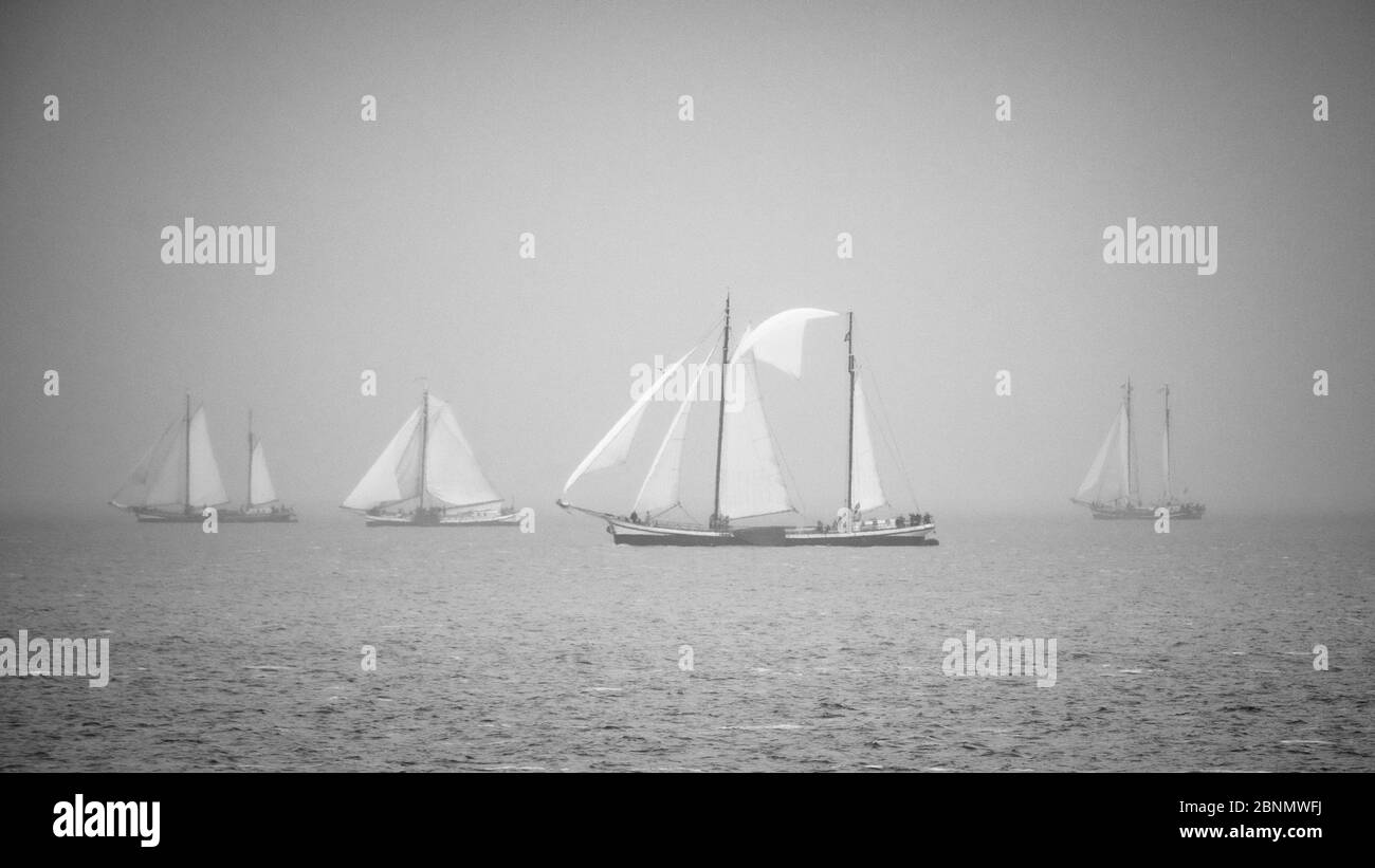 Flat-bottom ship regatta Stock Photo - Alamy