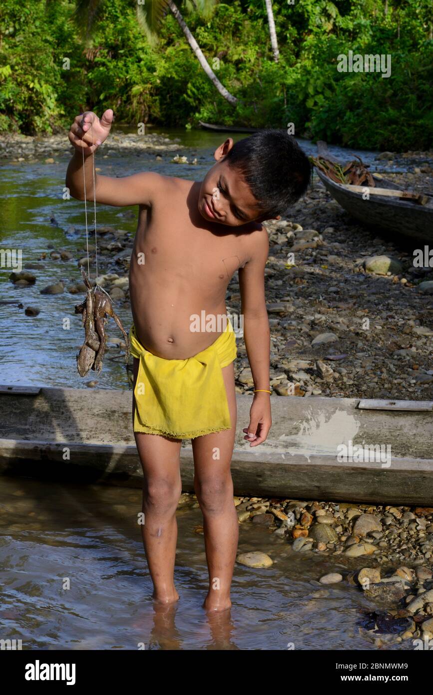 Boy with frog hi-res stock photography and images - Alamy