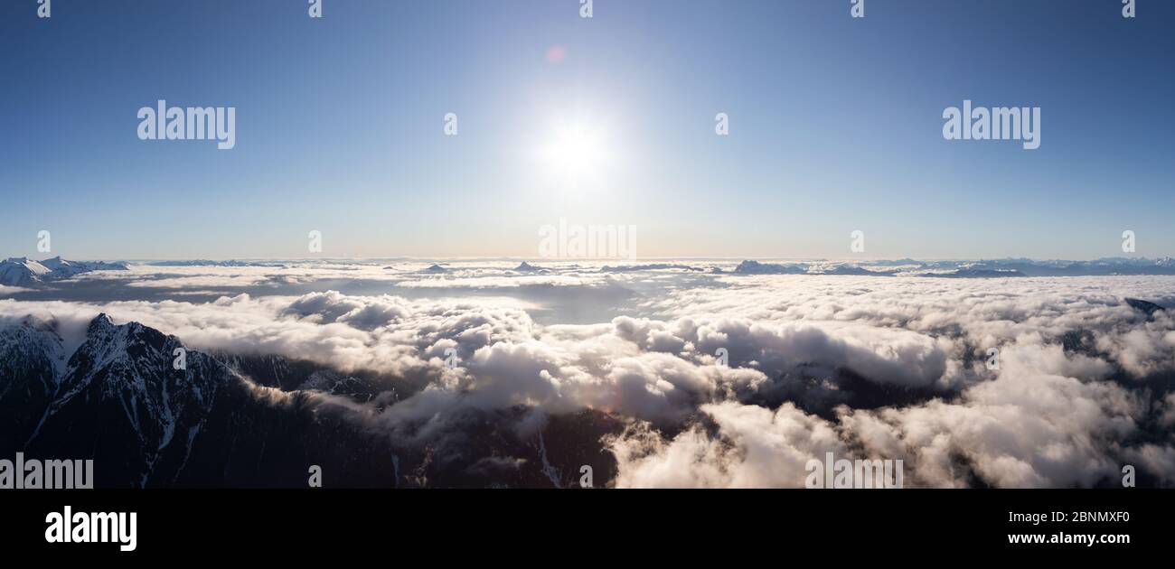 Aerial View of Remote Canadian Mountain Landscape Stock Photo - Alamy