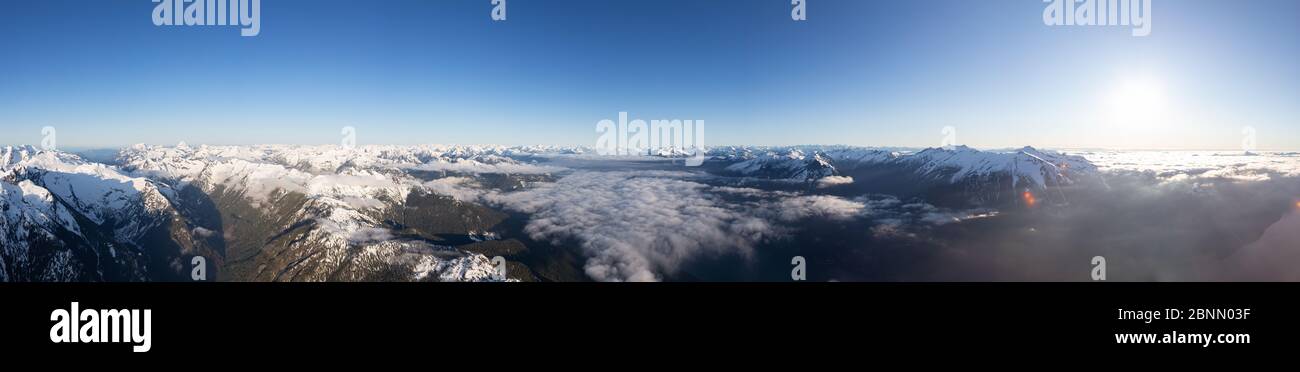 Aerial View of Remote Canadian Mountain Landscape Stock Photo - Alamy