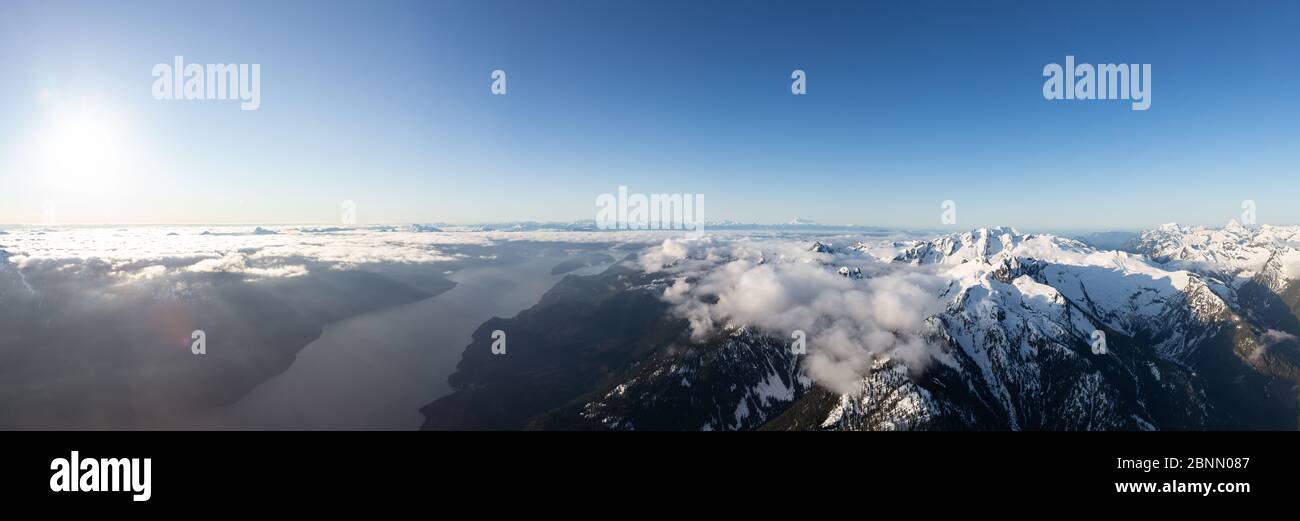 Aerial View of Remote Canadian Mountain Landscape Stock Photo - Alamy