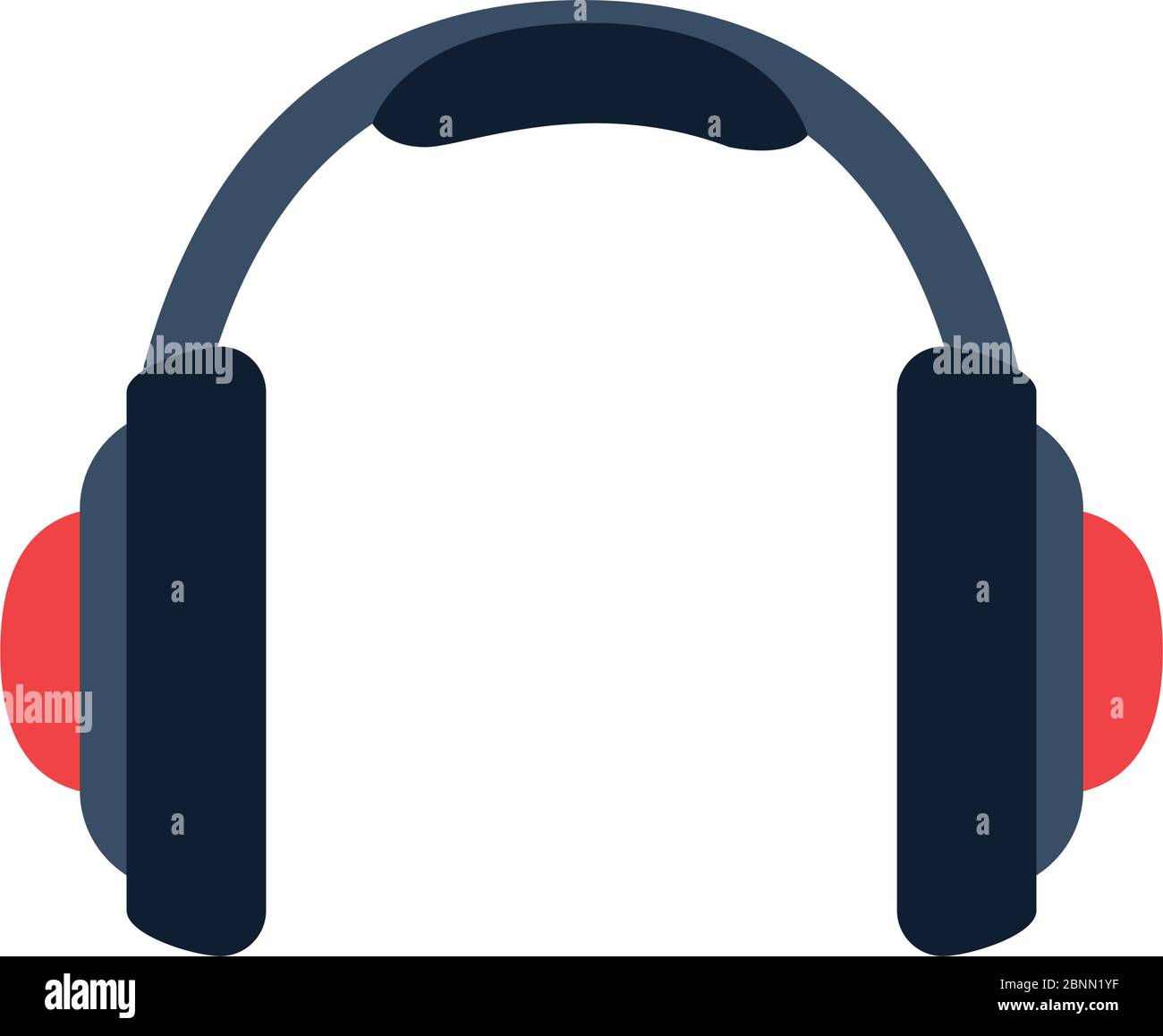 Headphone flat style icon design, Device music sound audio stereo ...