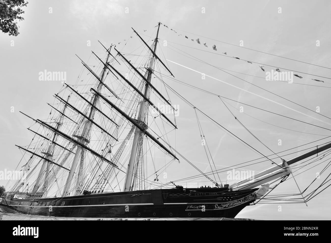 Greenwich historic ship Black and White Stock Photos & Images - Alamy