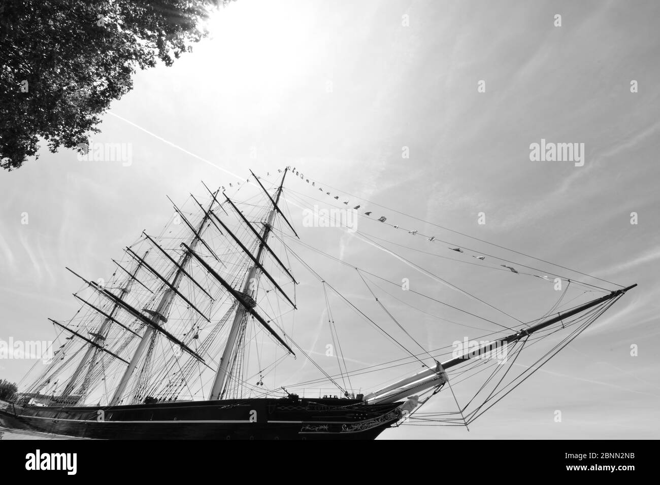 Greenwich historic ship Black and White Stock Photos & Images - Alamy
