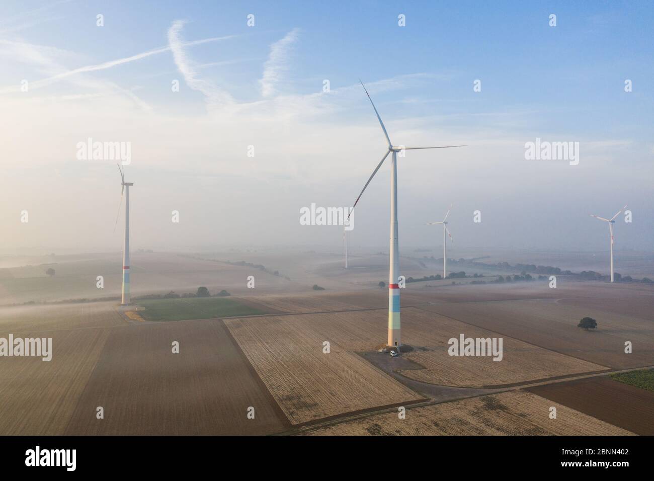 Wind farm with wind turbines hi-res stock photography and images - Alamy