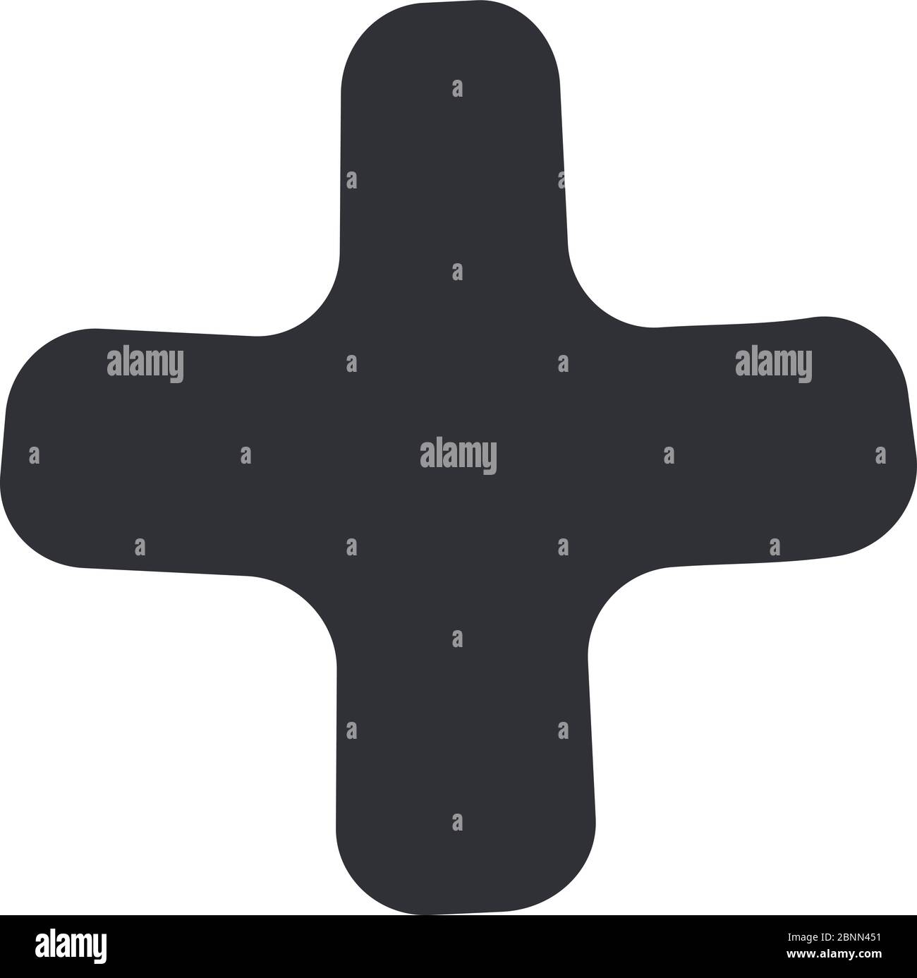 Plus or cross symbol. hand drawn plus cross sign with memphis symbols ...