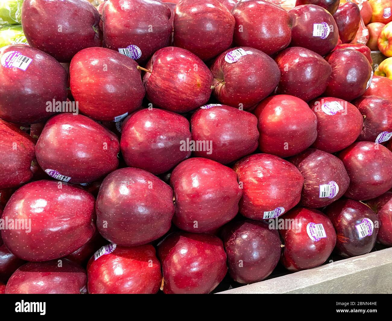 Orlando, FL/USA - 5/10/20: A display of different types of apples at a ...