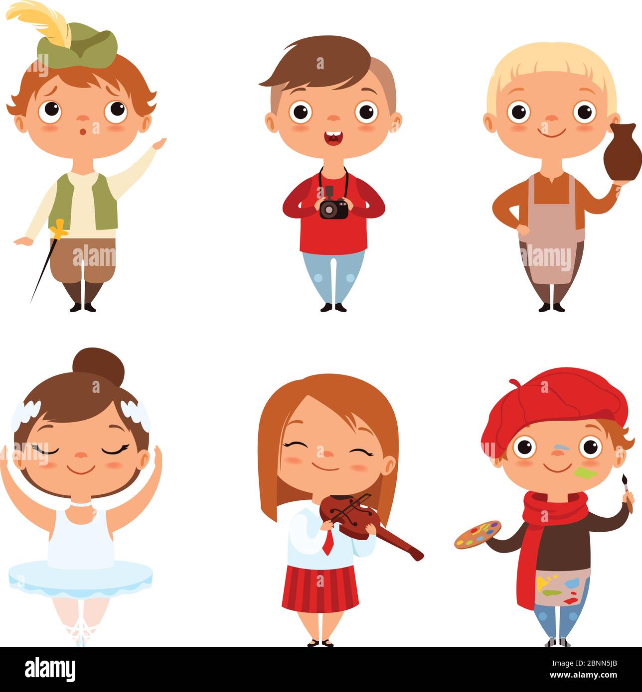 Career cartoon kids hi-res stock photography and images - Alamy