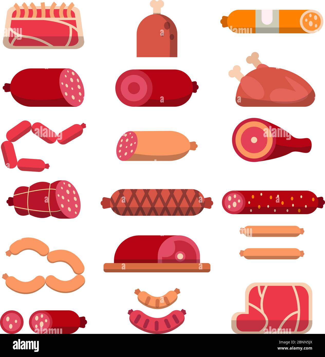 Fresh meat butcher shop Stock Vector Images - Alamy
