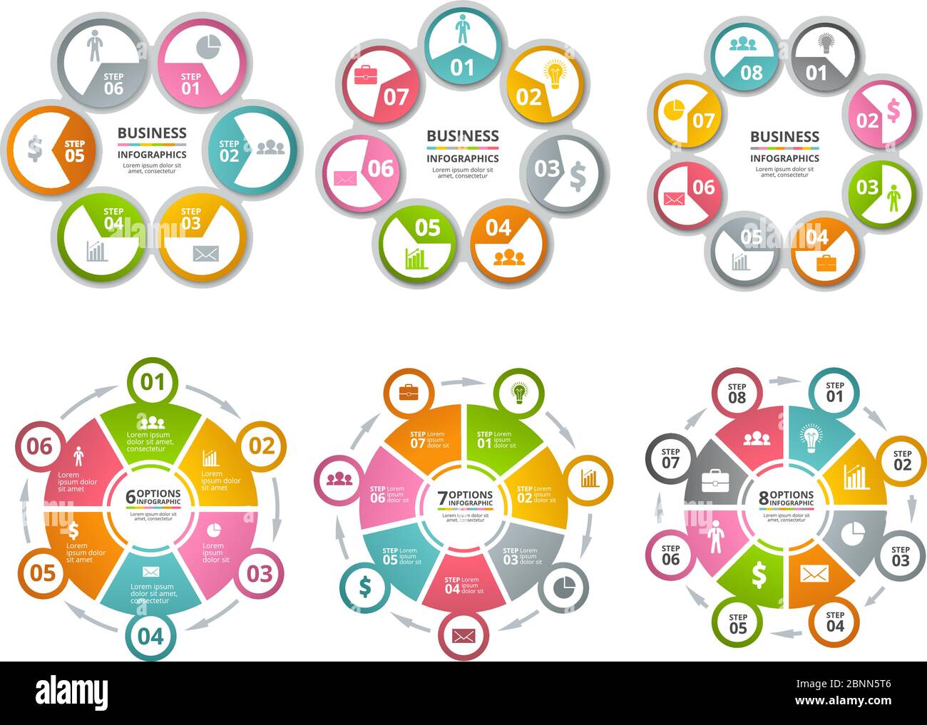 Circle shapes for infographics. Business radial charts Stock Vector ... Circle shapes for infographics. Business radial charts Stock Vector ...