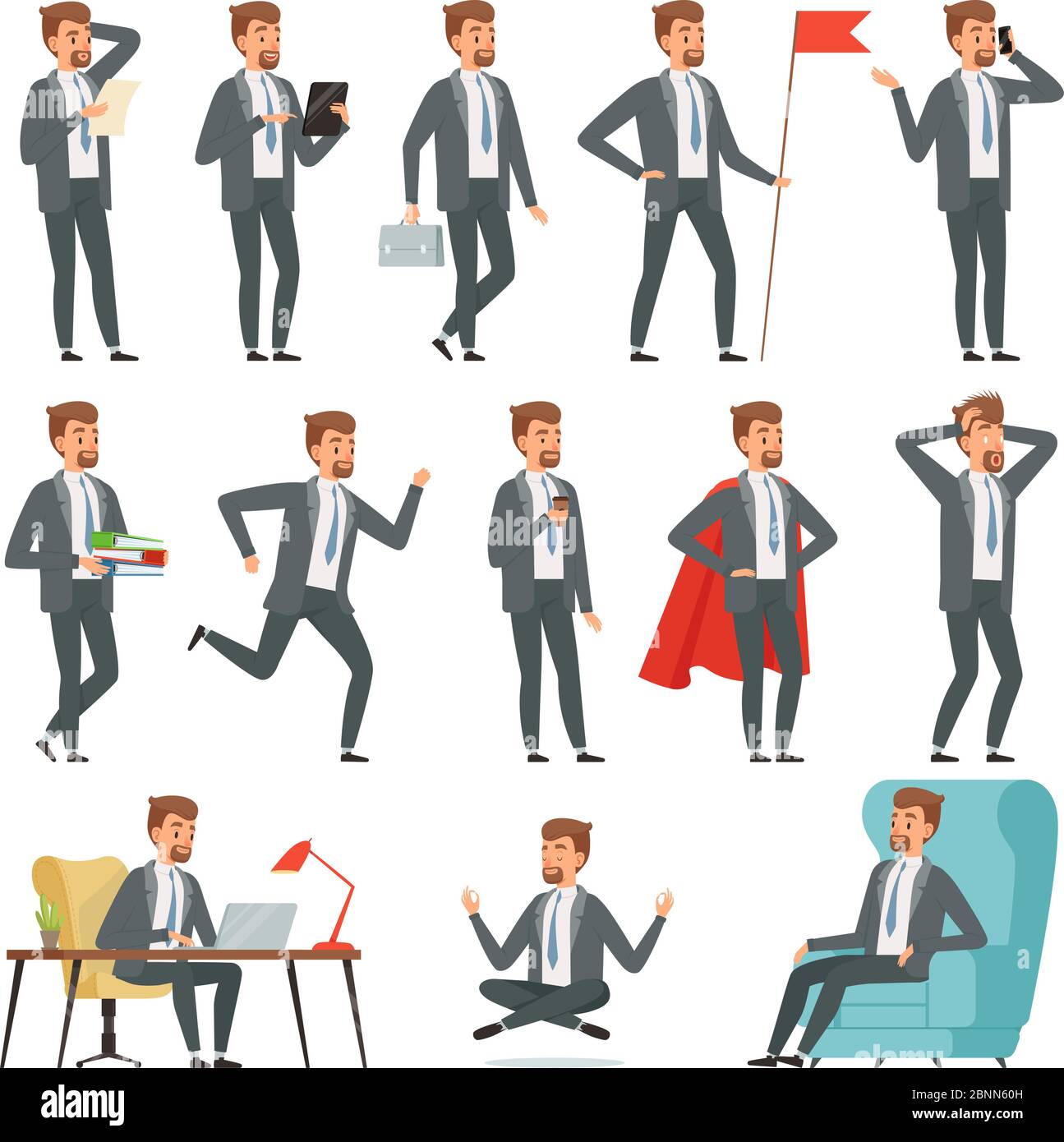 Cartoon figure businessman Cut Out Stock Images & Pictures - Alamy