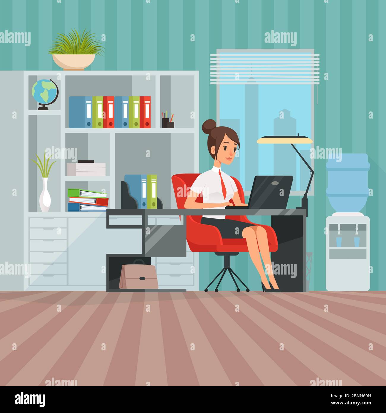 Lady woman secretary Stock Vector Images - Alamy