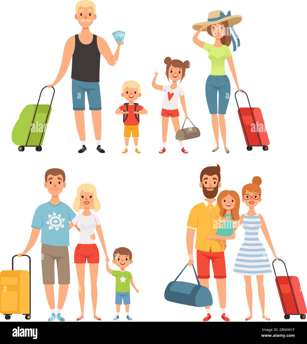 Family Summer Vacation Clip Art