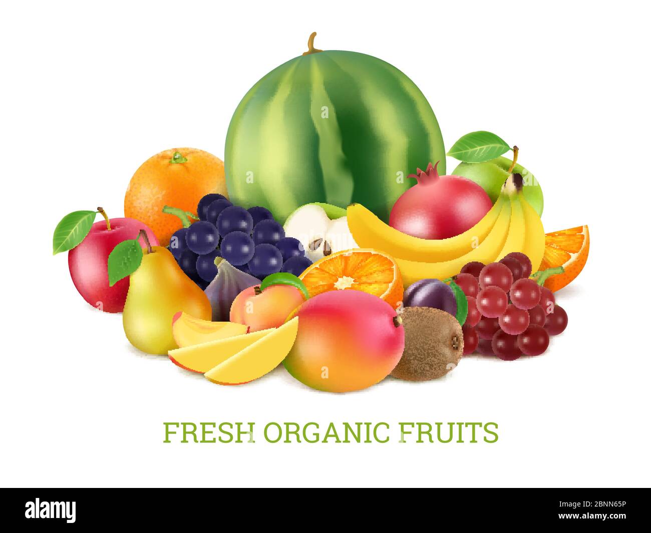 Pomegranate orange fruit on Stock Vector Images - Alamy