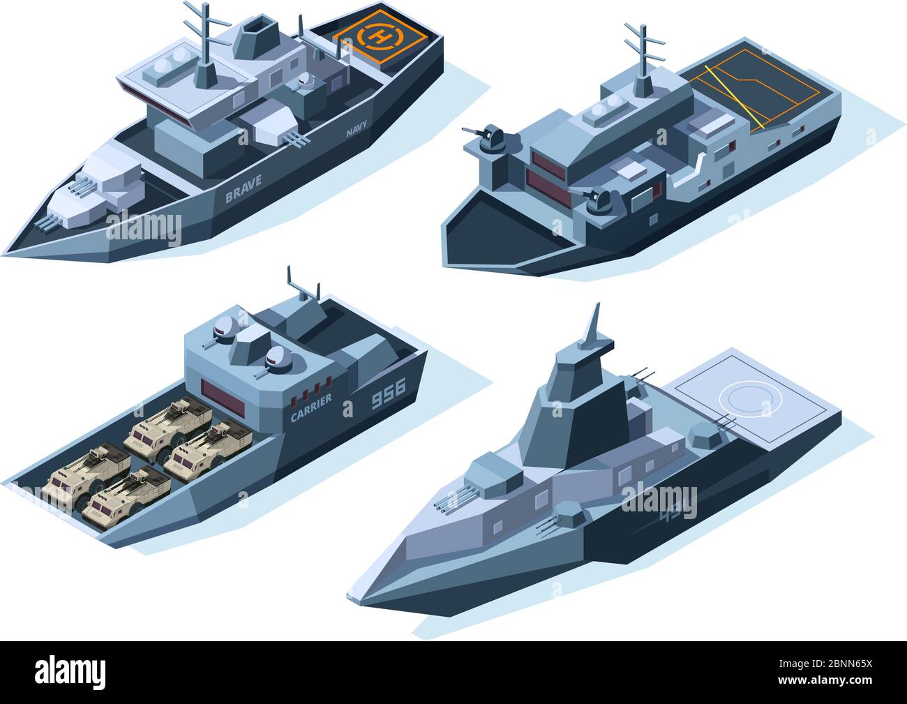 Military equipment on deck battleship Stock Vector Images - Alamy