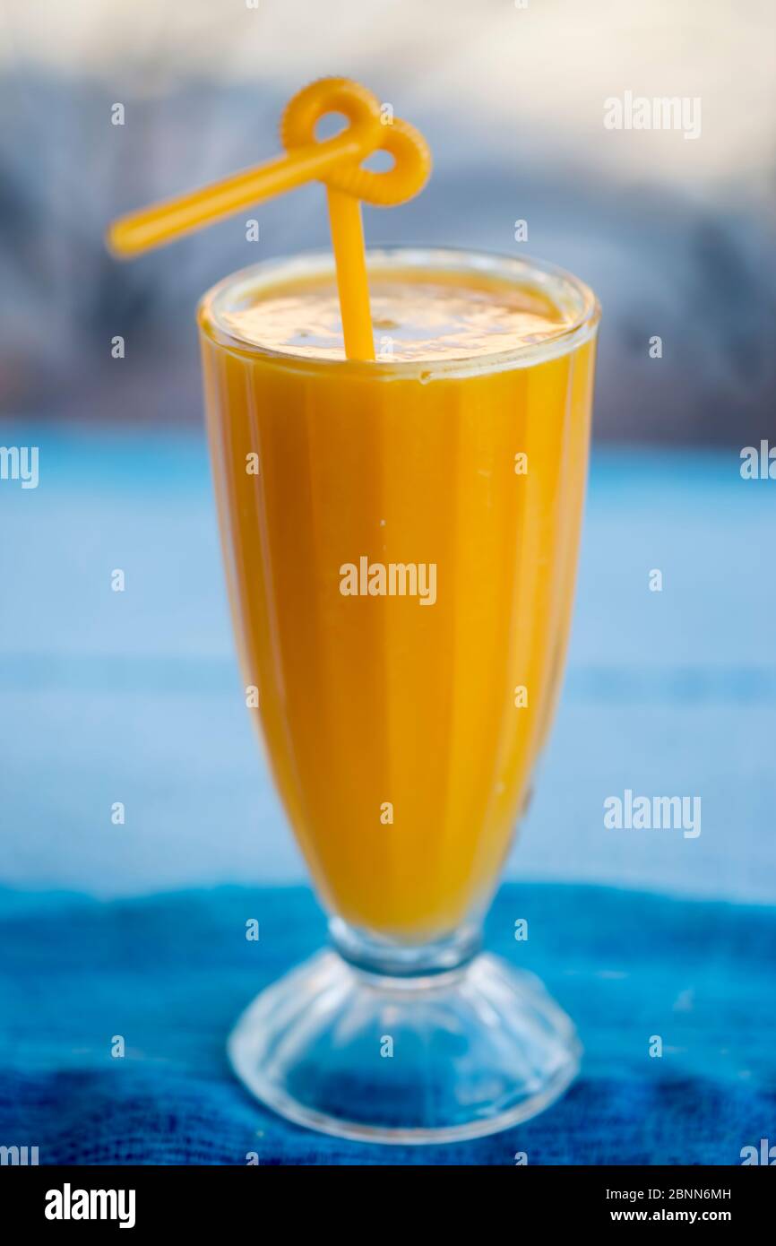 Orange juice in glass, Morocco Stock Photo - Alamy