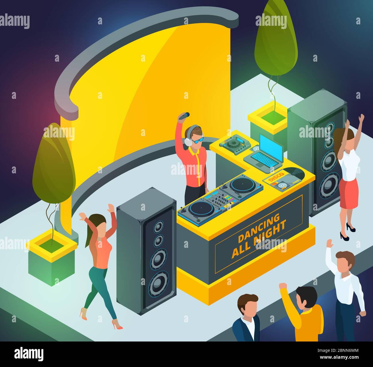 Dj setup for event Stock Vector Images - Alamy