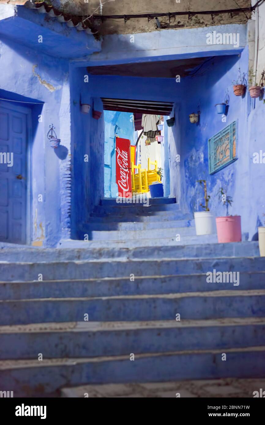 Chefchouen Moroccan blue city in the mountains Stock Photo - Alamy