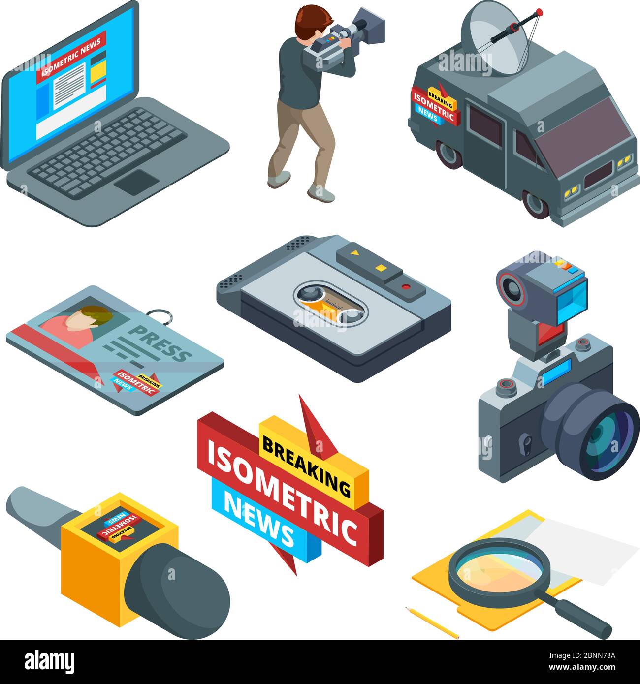 Breaking news reporter Stock Vector Images - Alamy