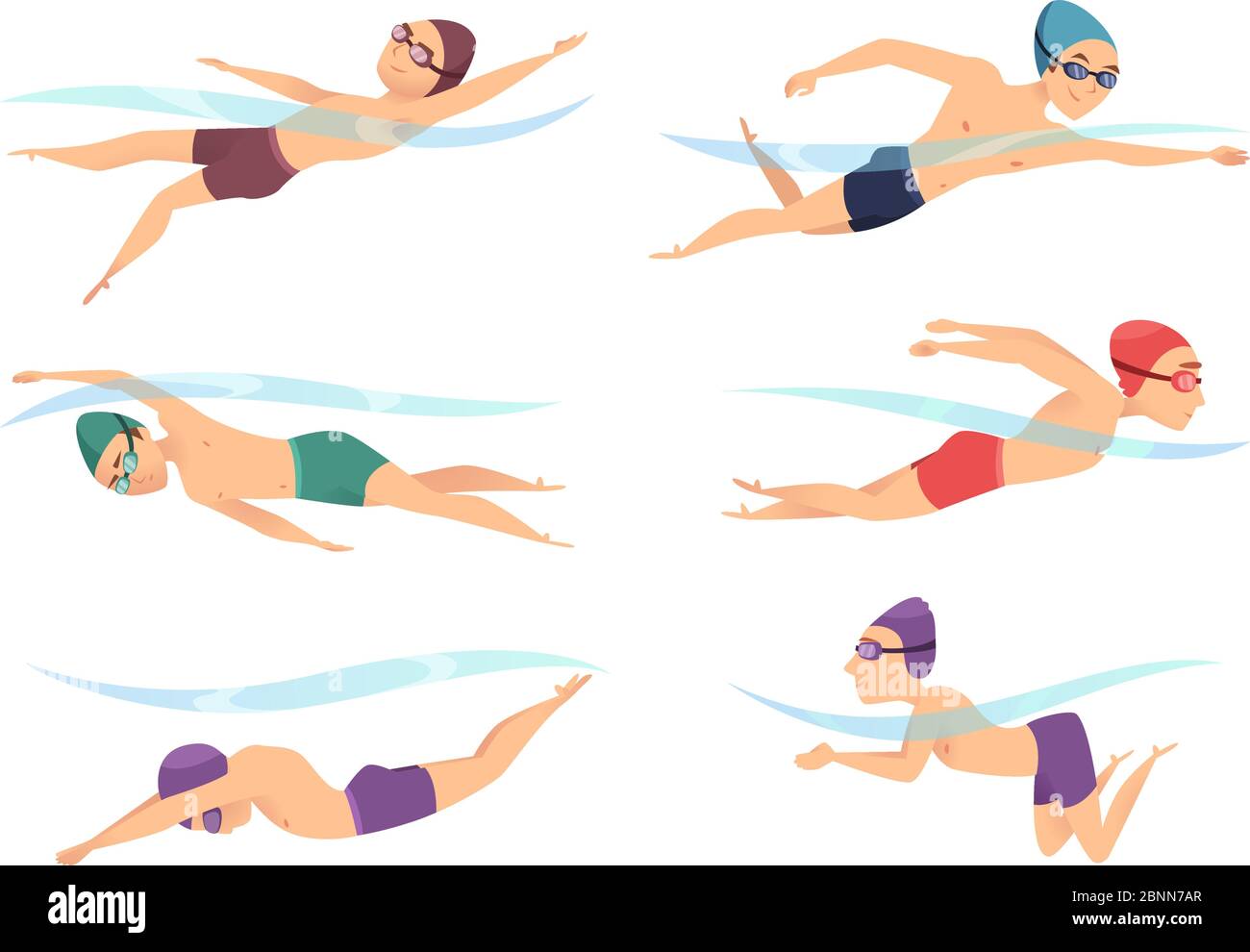 Athlete in swim race Stock Vector Images - Alamy