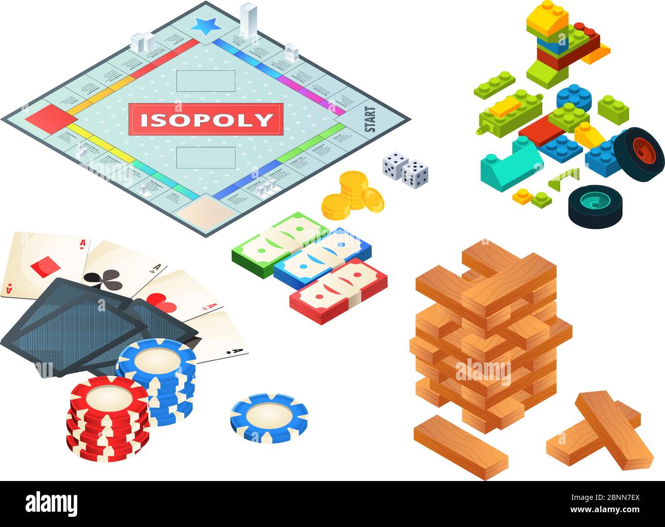 Board games and tools. Various tools for board games. Dices, pawns and ...