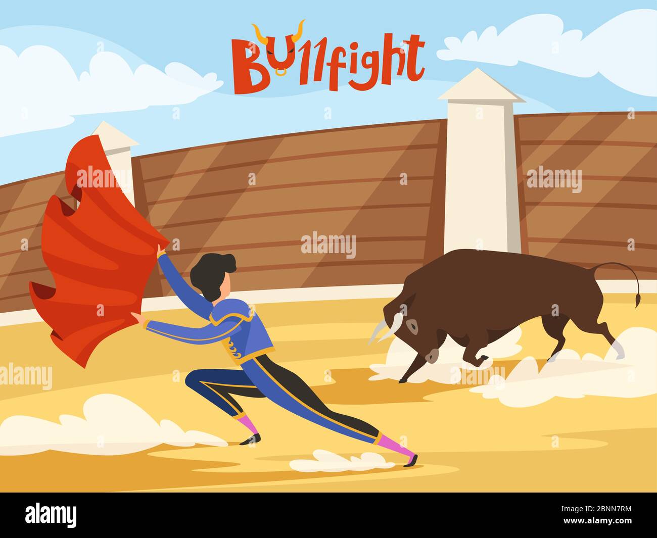 Bullfighting spain drawing Stock Vector Images - Alamy