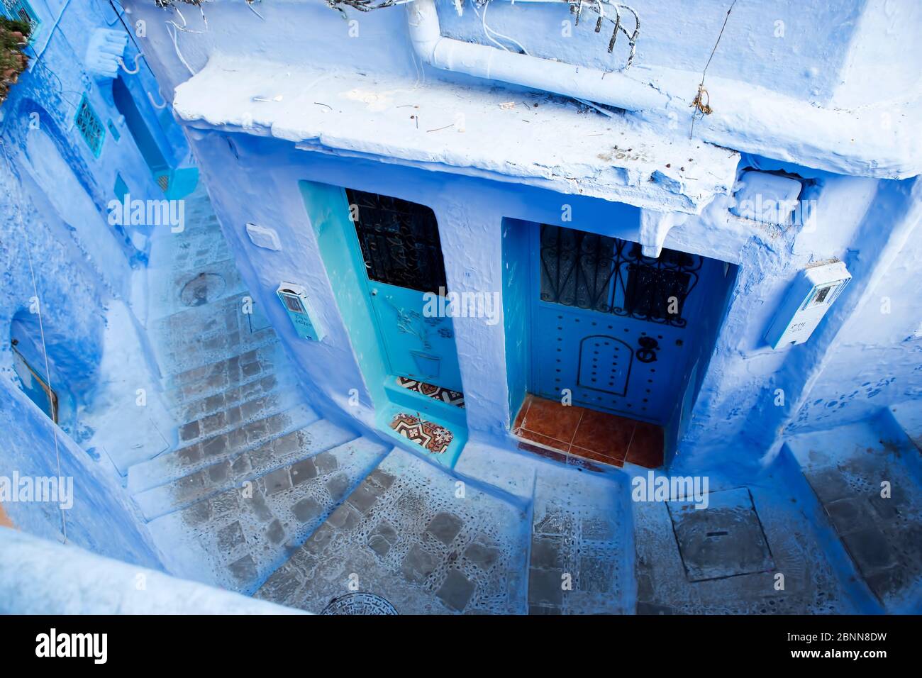 Chefchouen Moroccan blue city in the mountains Stock Photo - Alamy