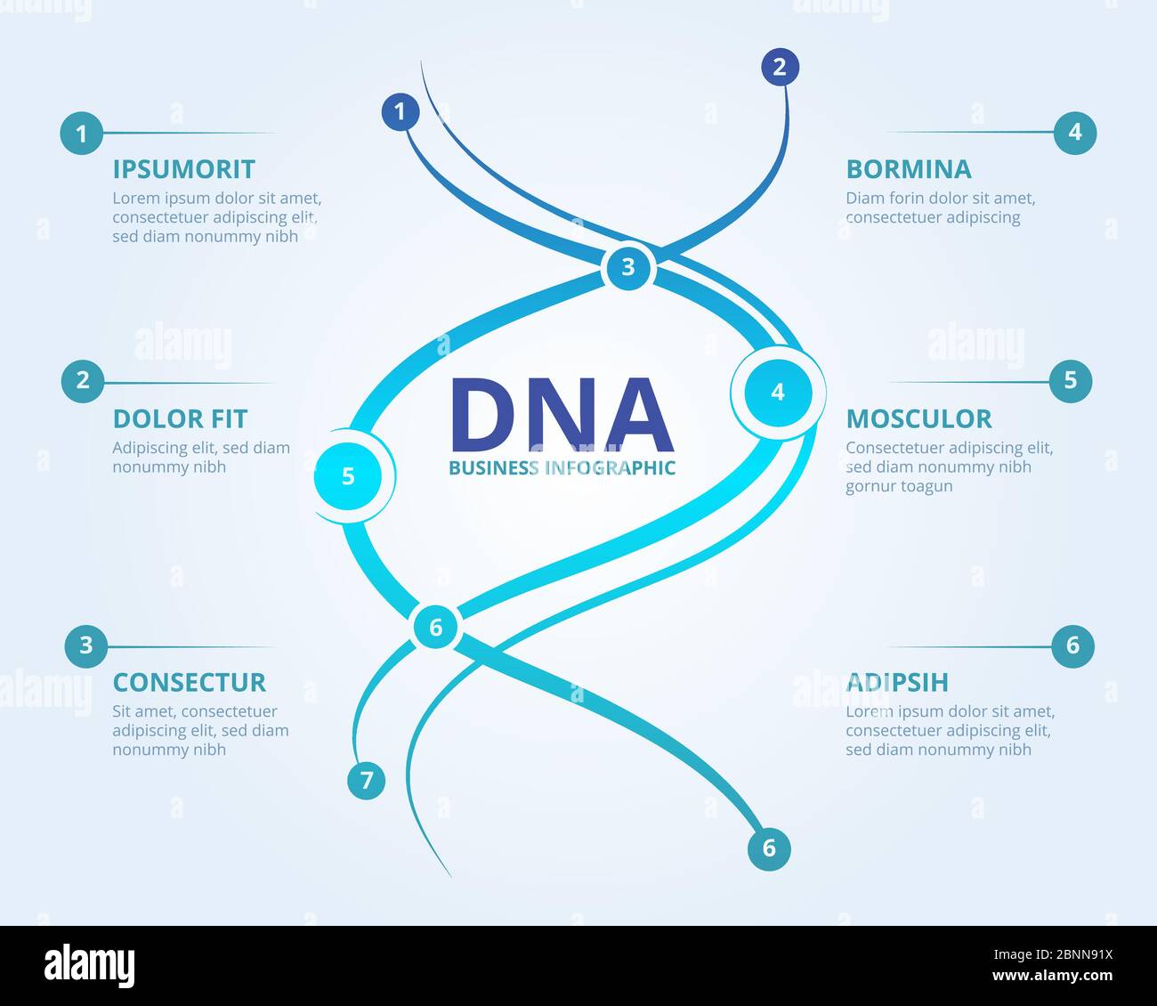 Dna infographics. Spiral human biology structure vector medical ...