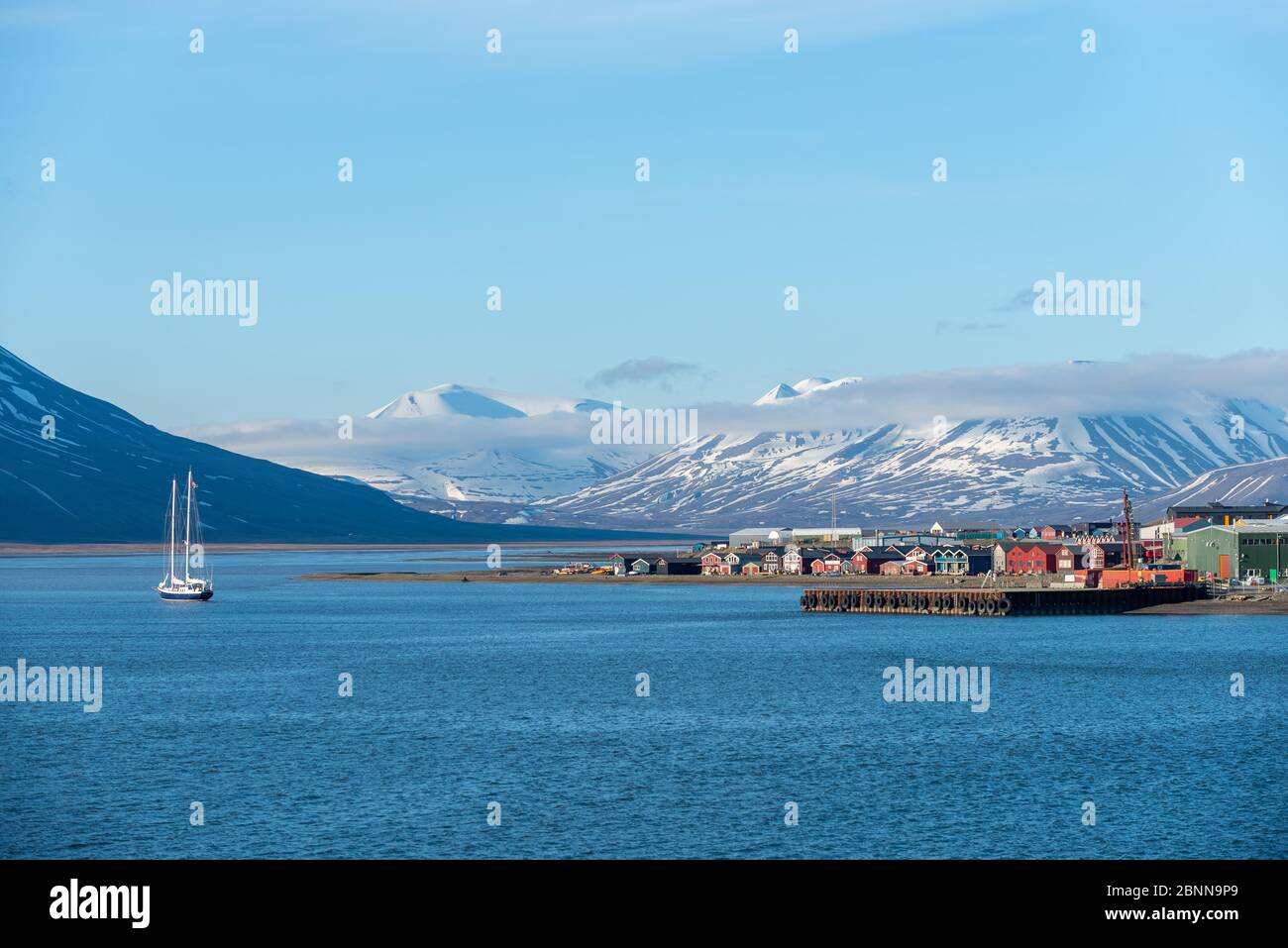 Port of Longyearbyen, Svalbard archipelago Stock Photo - Alamy
