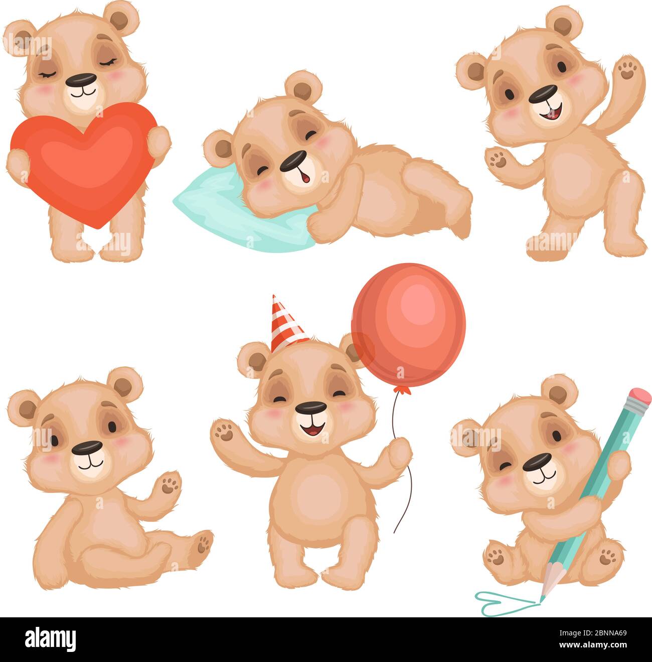 Cartoon waving teddy bear hi-res stock photography and images - Alamy