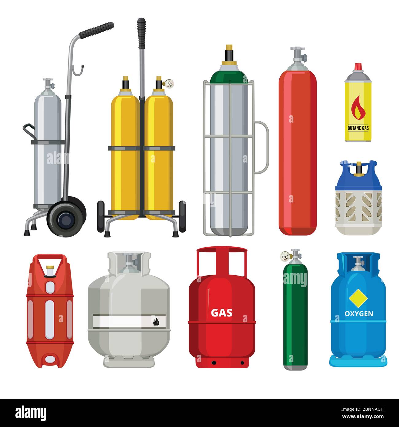 Acetylene cylinders Stock Vector Images - Alamy