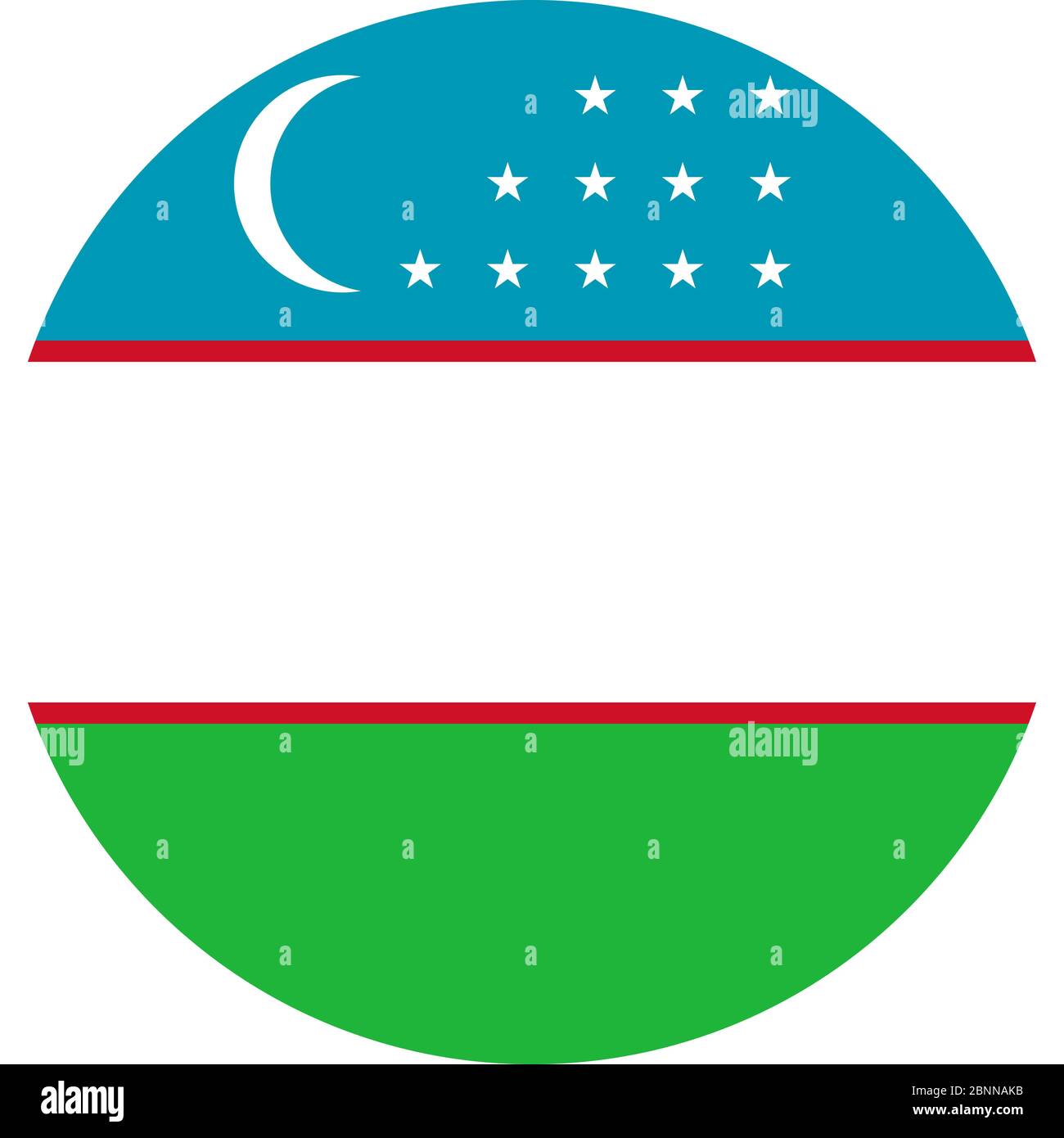 Uzbekistan round flag vector background. Perfect for icon,sign, symbol ...
