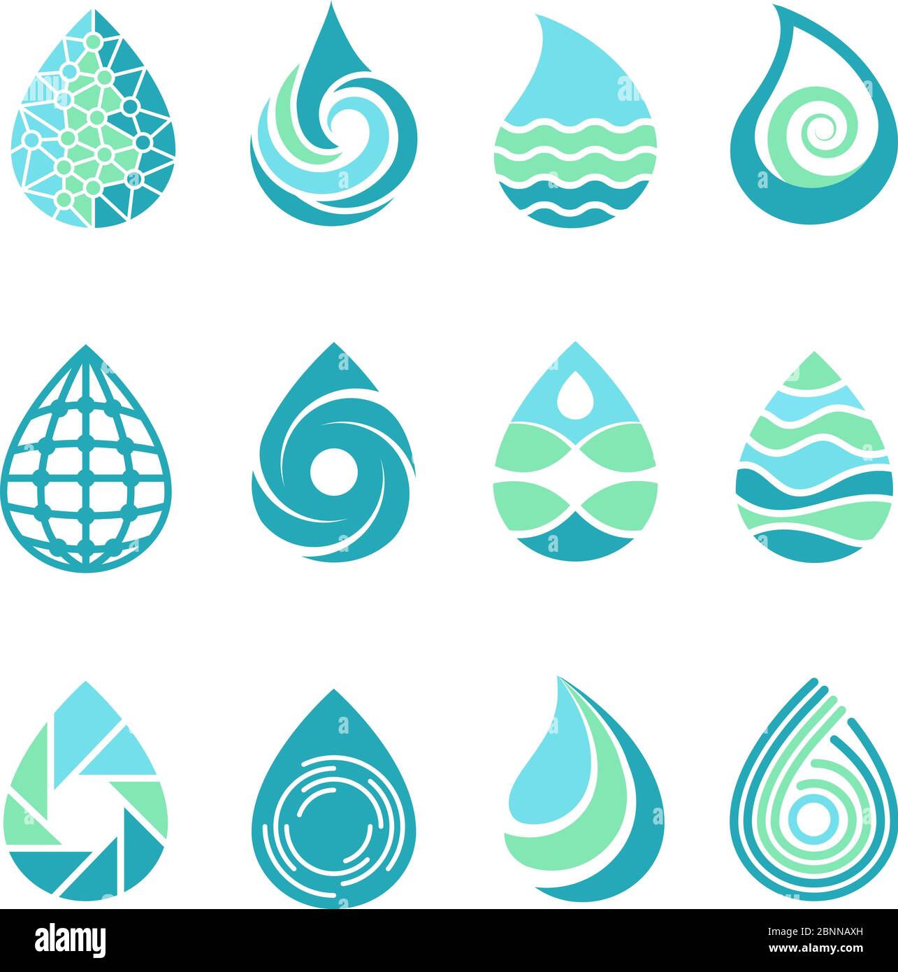 Raindrop logo template hi-res stock photography and images - Alamy