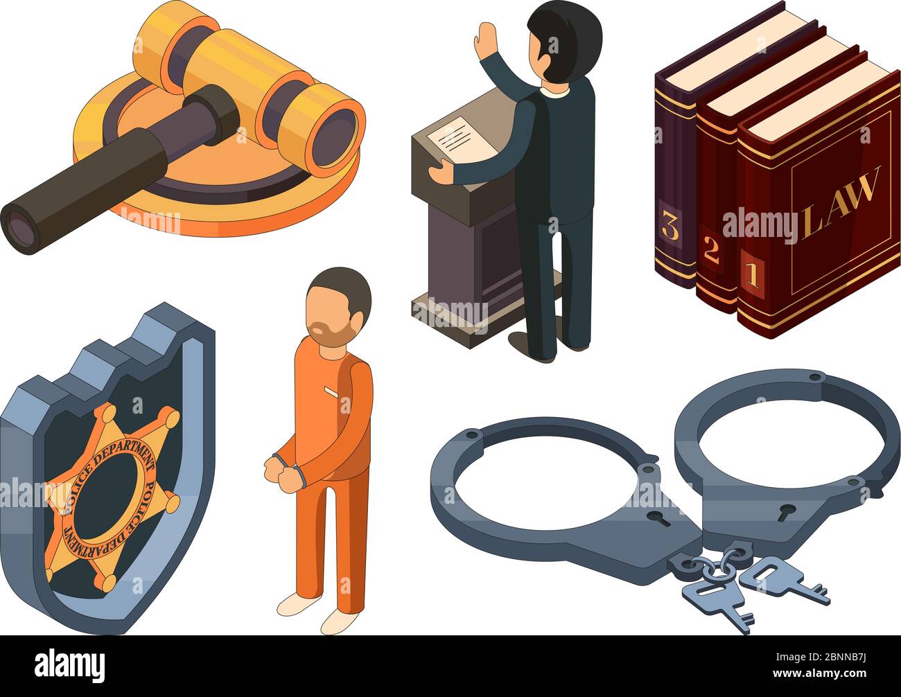 Law justice isometric. Legal hamer courtroom punishment prosecution 3d ...