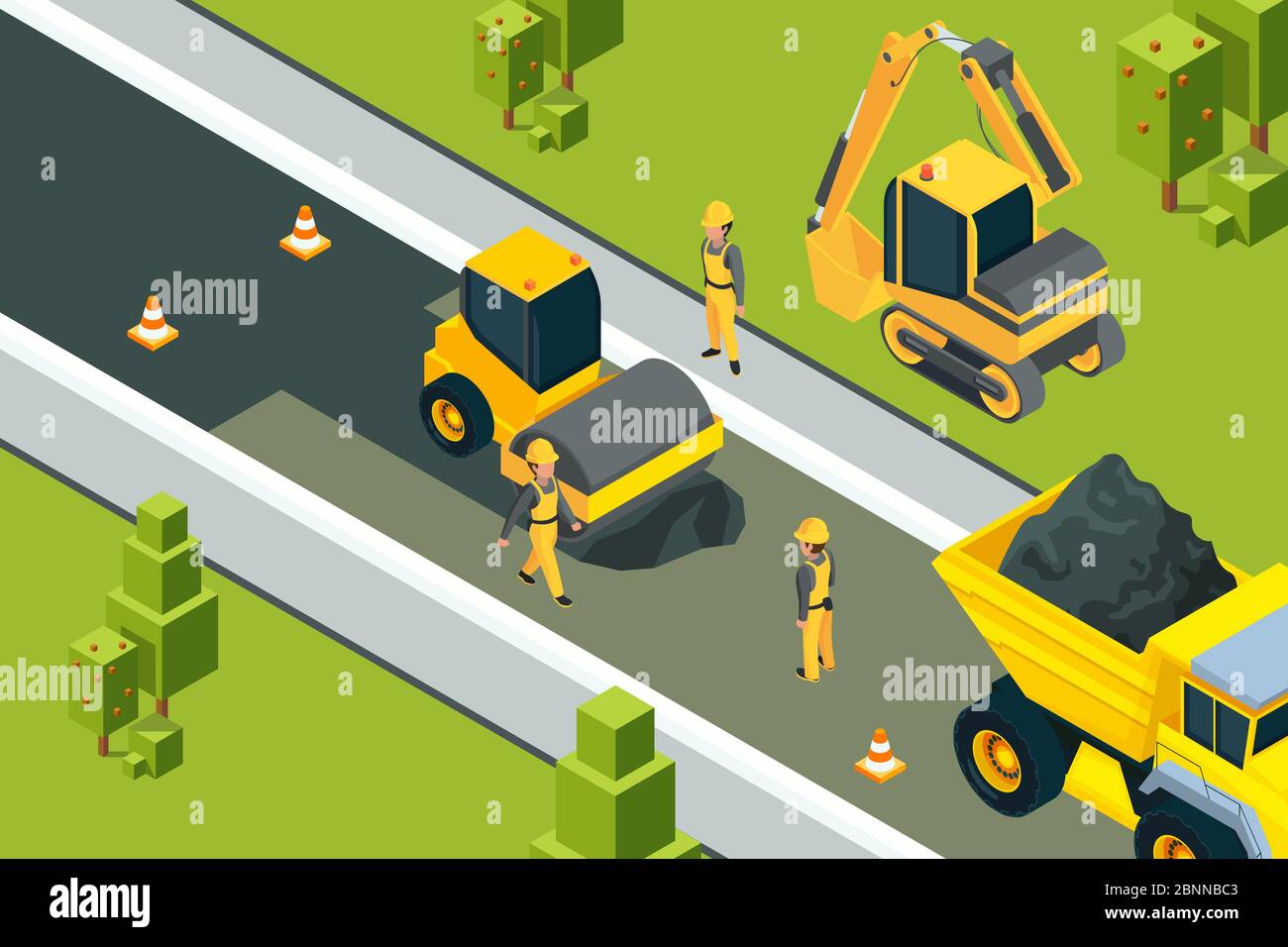 Transportation safety road repair Stock Vector Images - Alamy