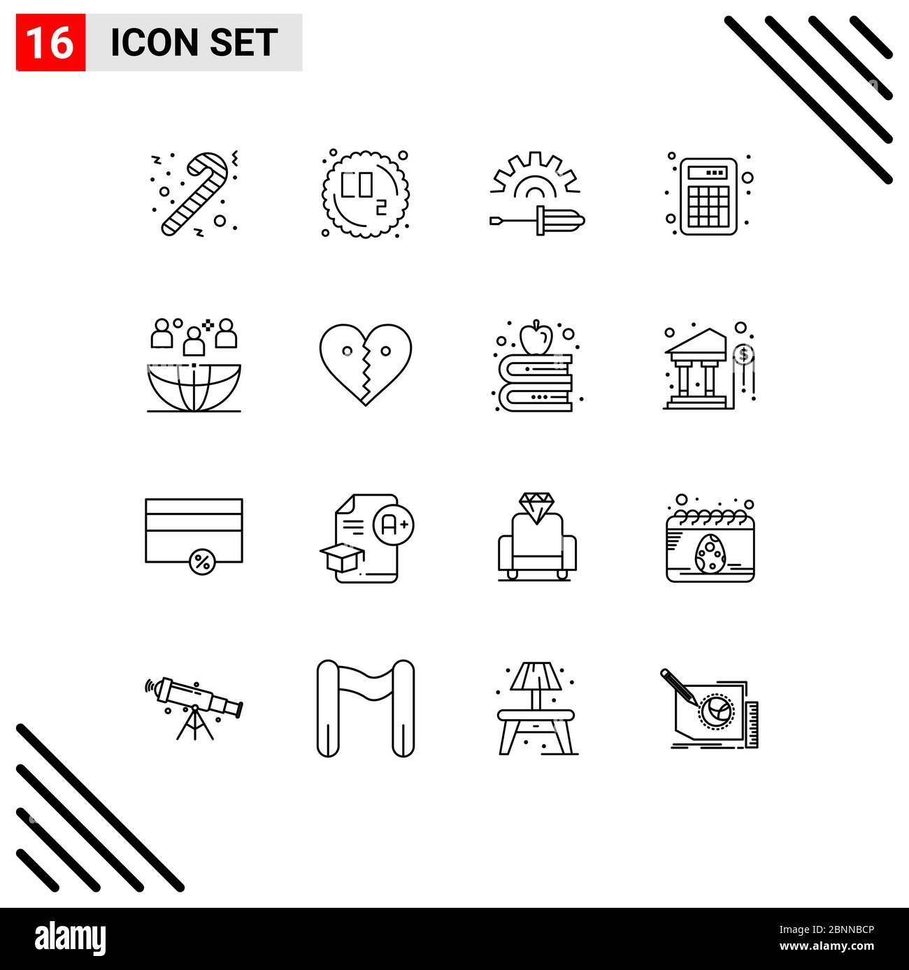 Set of 16 Commercial Outlines pack for international, freelance, driver ...