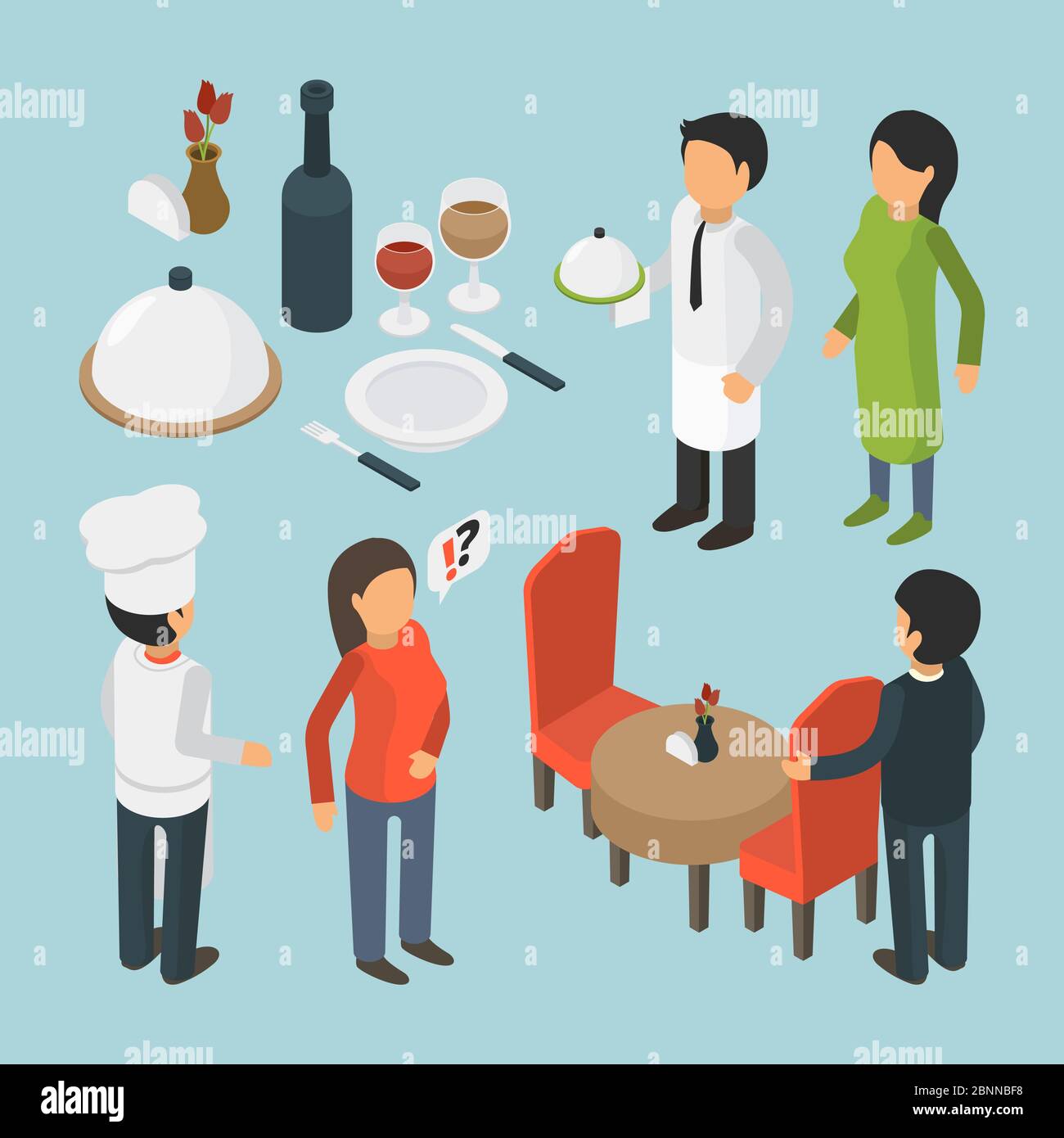 Restaurant Waiter Vector