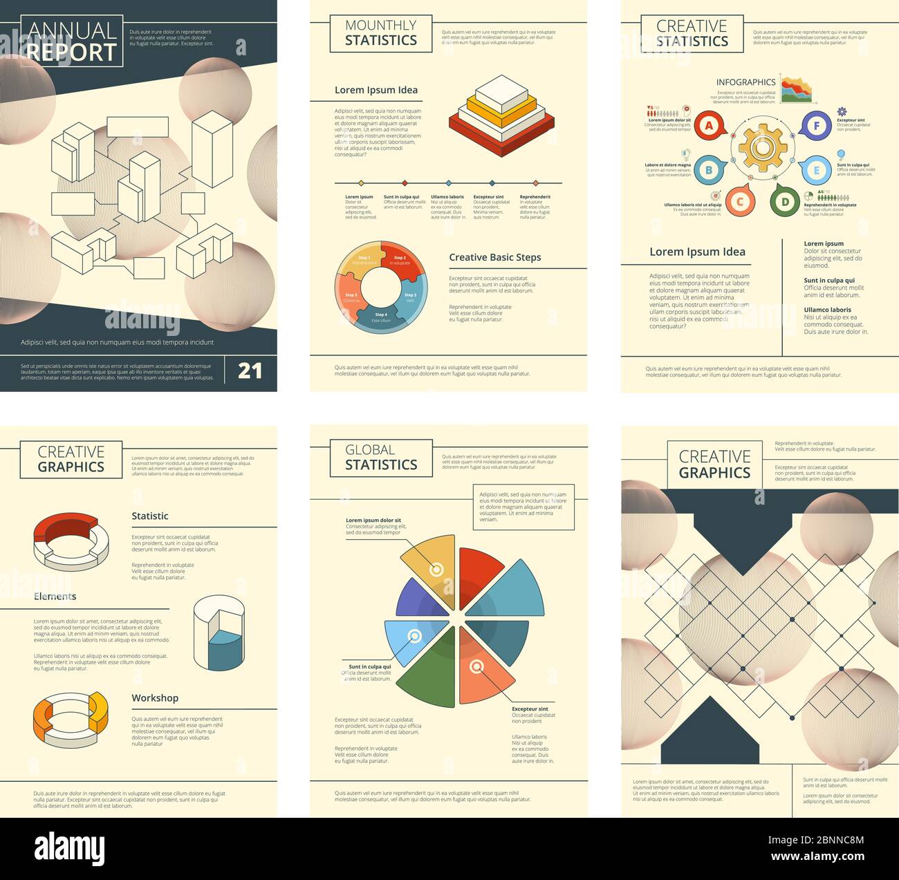 Annual report template. Report business company presentation banner ...