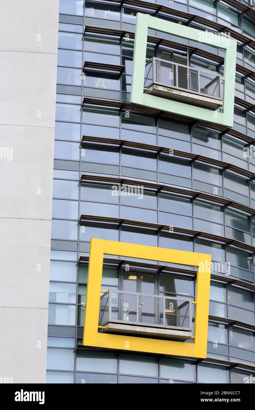Modern architecture on Oxford Street, Belfast, Northern Ireland, United ...