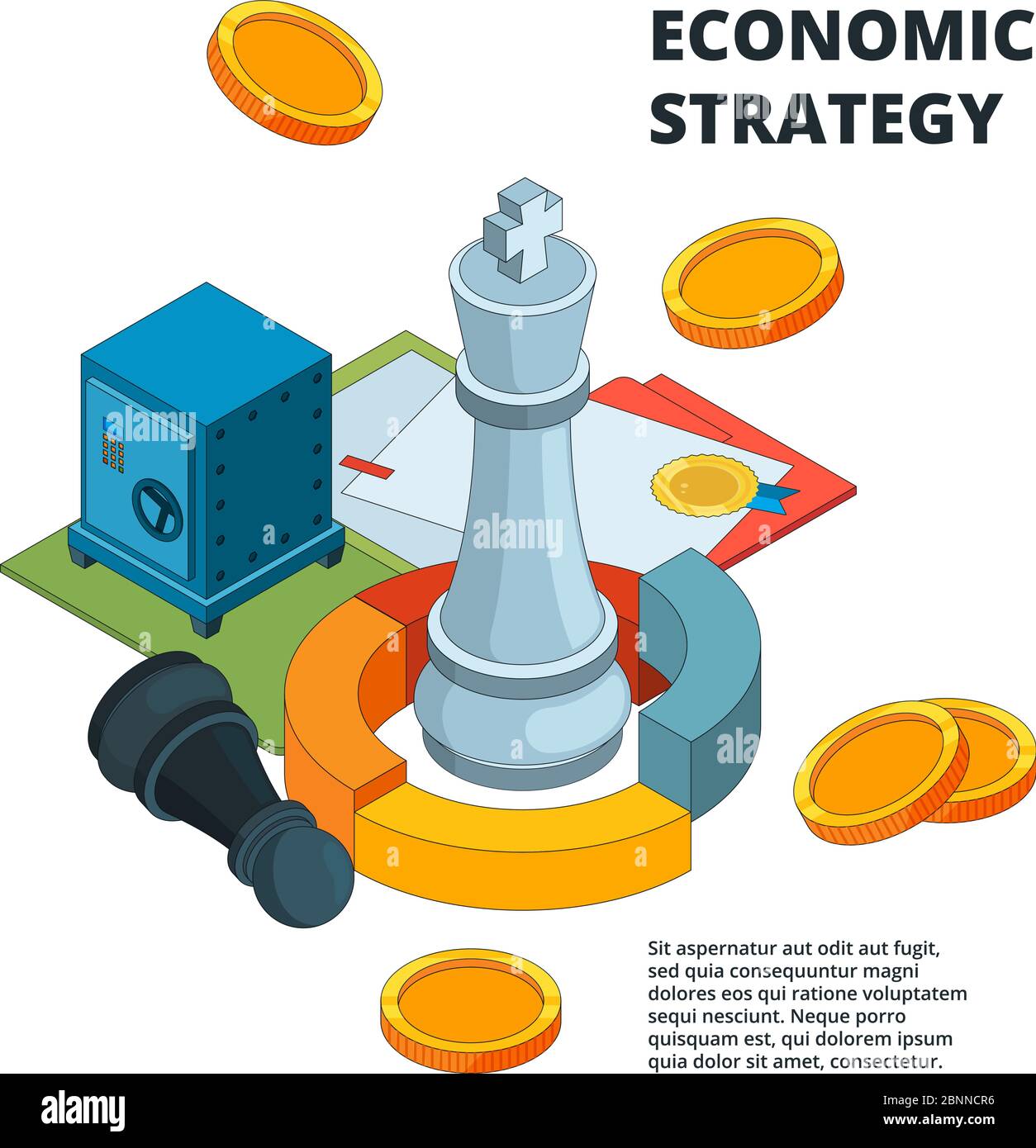 Business intelligence isometric background Cut Out Stock Images ...