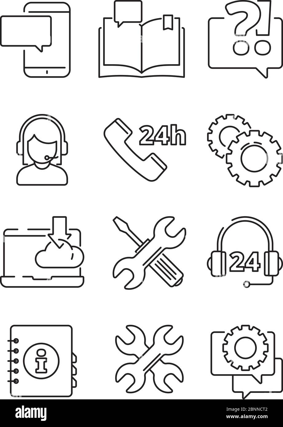 Communication customer call center Stock Vector Images - Alamy