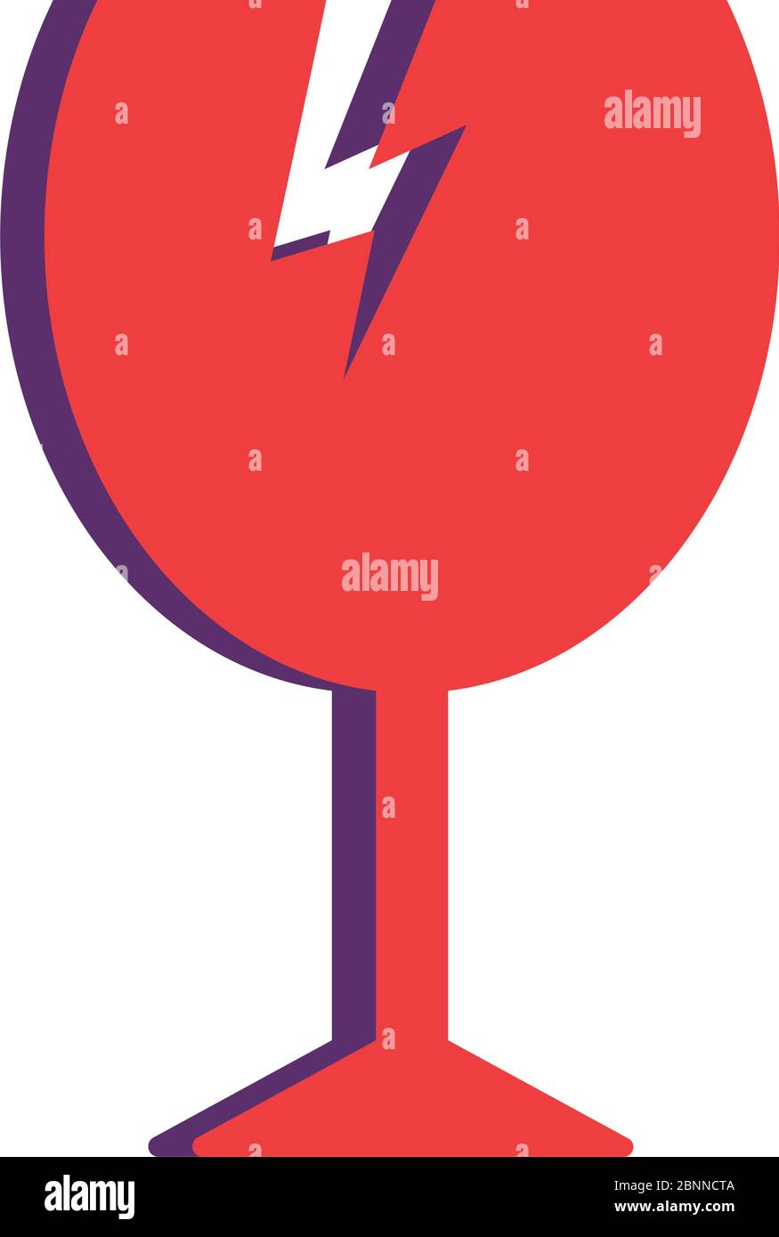 fragile cup signal detailed style Stock Vector Image & Art - Alamy