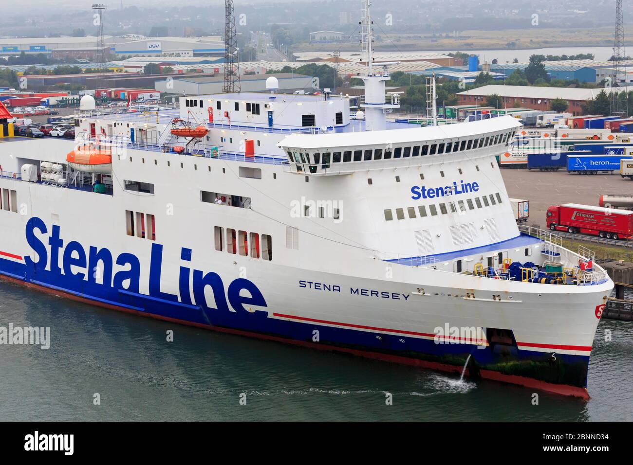 Ferry in Belfast Port, Northern Ireland, United Kingdom Stock Photo - Alamy