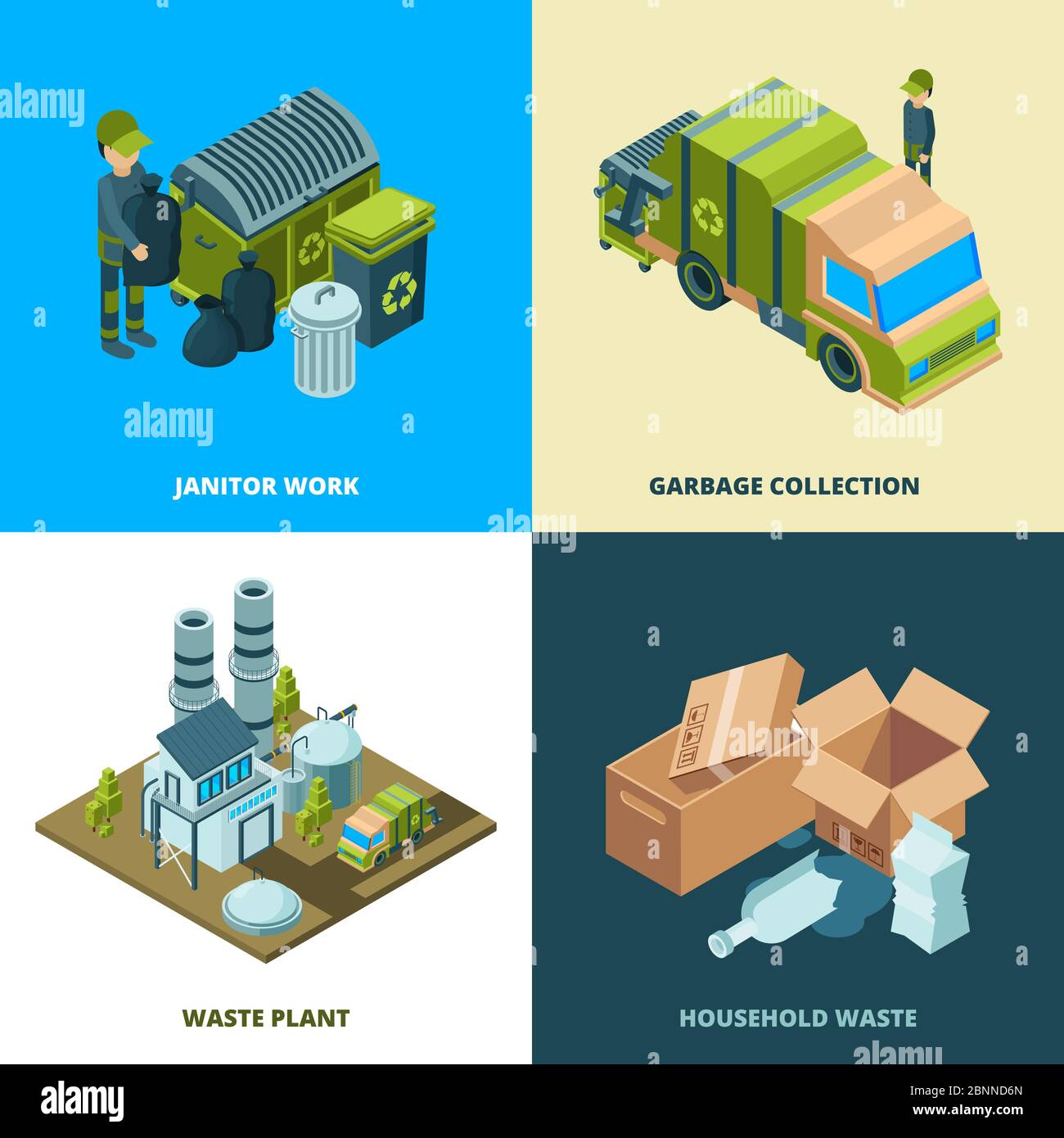 Disposal services Stock Vector Images - Alamy