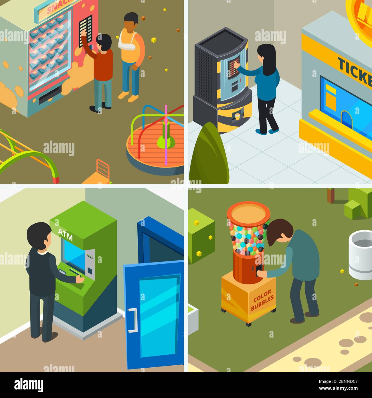 Snacks in vending machine Stock Vector Images - Alamy