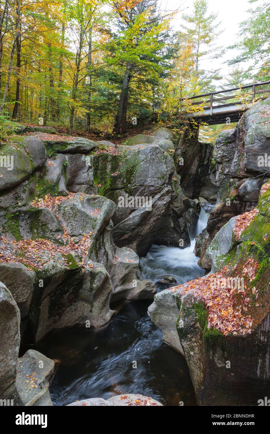 Sculptured Rocks Natural Area in Groton, New Hampshire during the ...