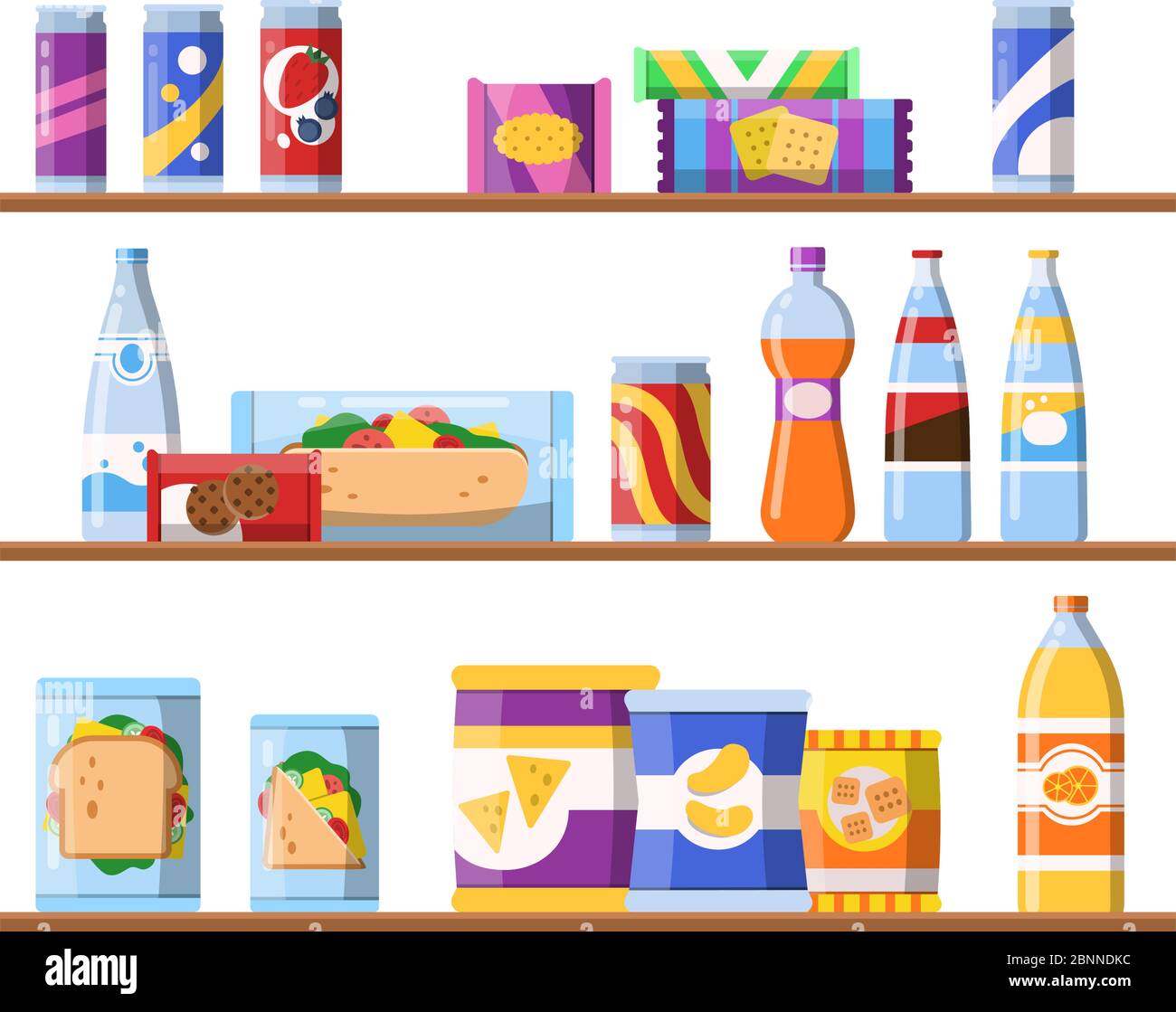 Grocery shelf biscuit Stock Vector Images - Alamy
