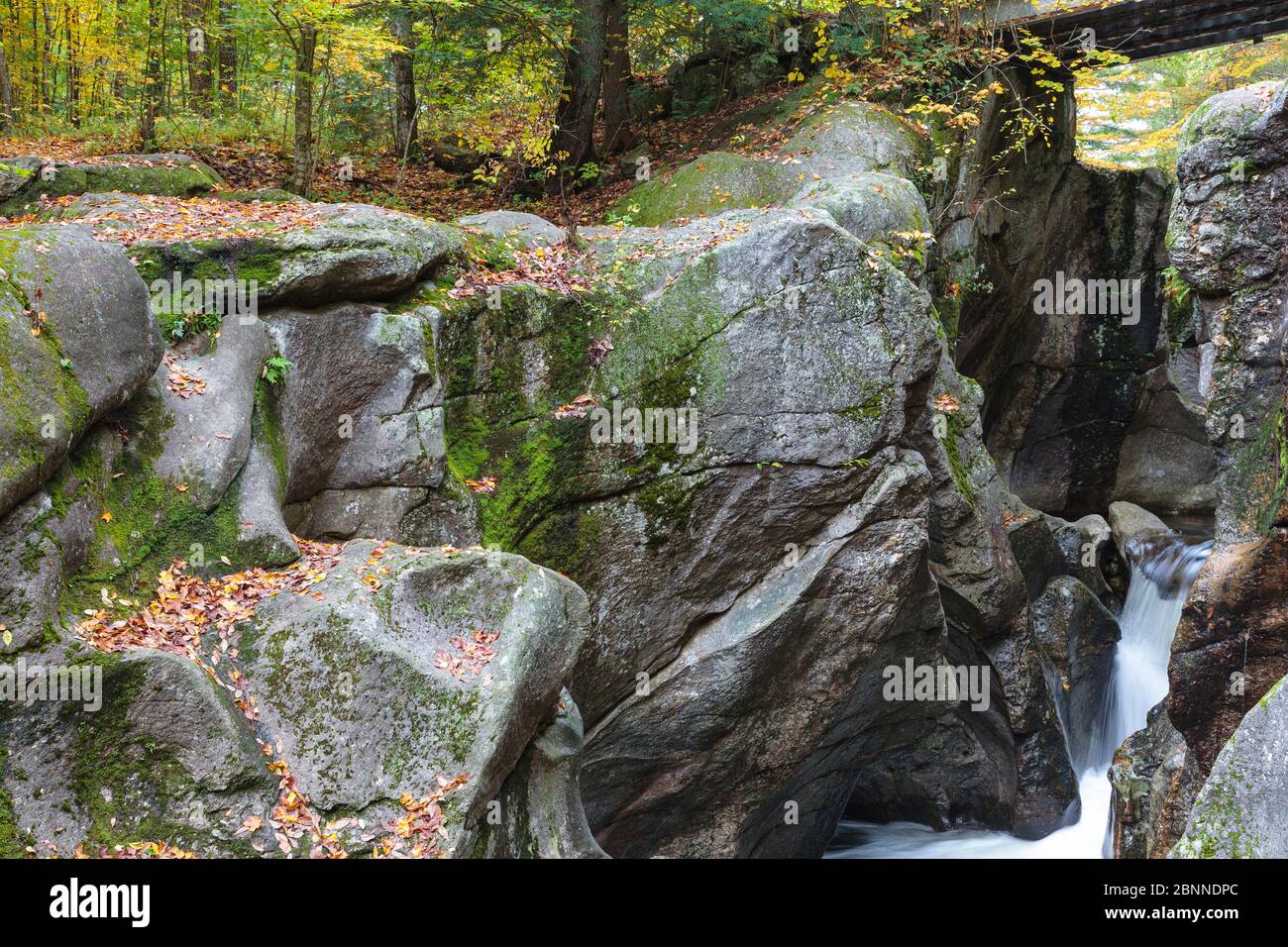 Sculptured Rocks Natural Area in Groton, New Hampshire during the ...