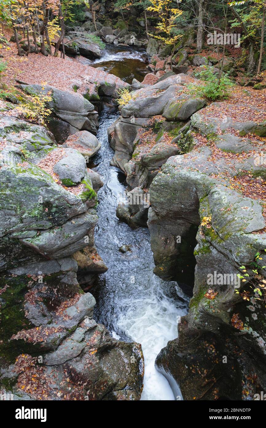 Sculptured Rocks Natural Area in Groton, New Hampshire during the ...