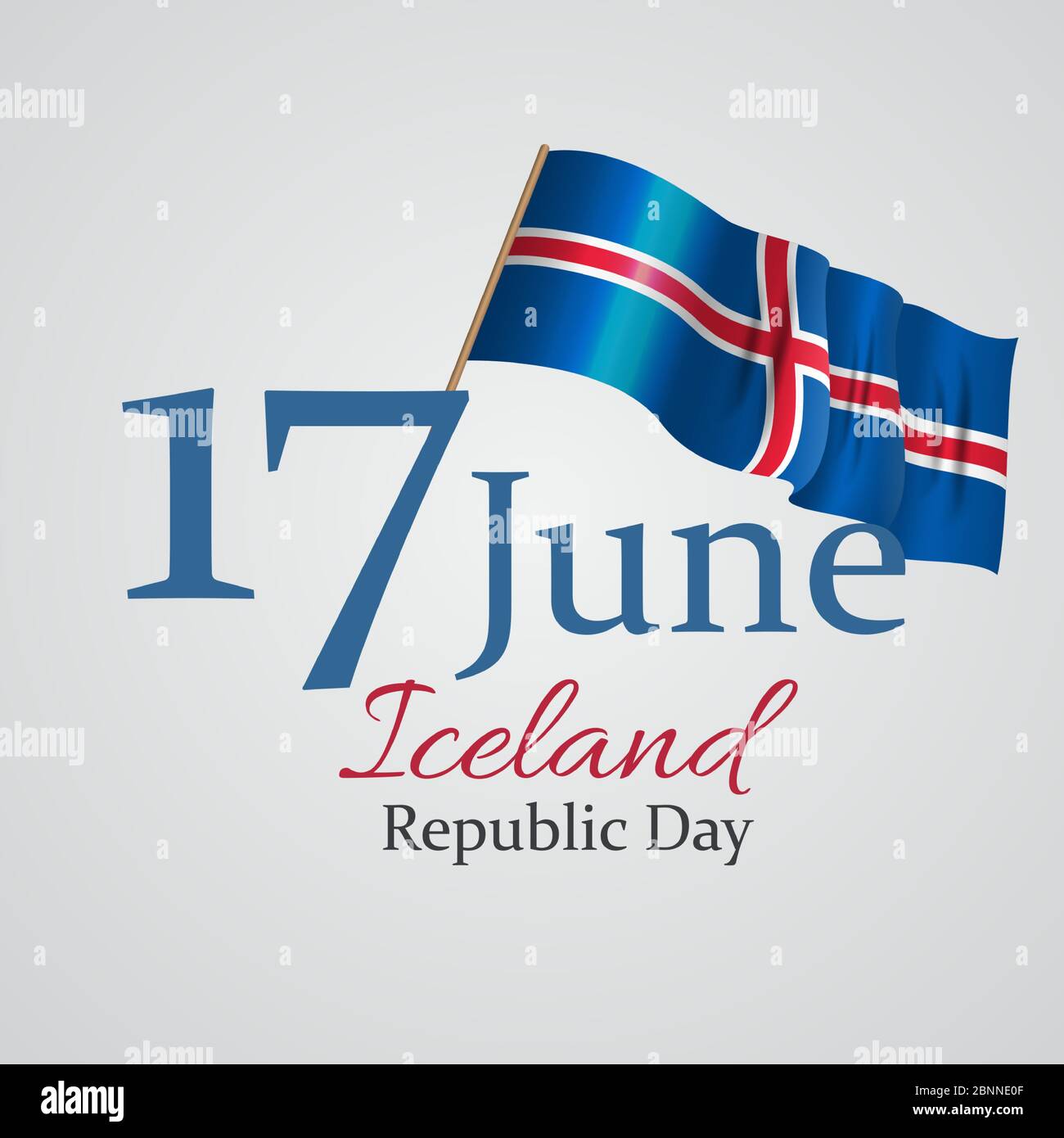 June 17 Iceland Republic Day Background. Vector Illustration Stock ...